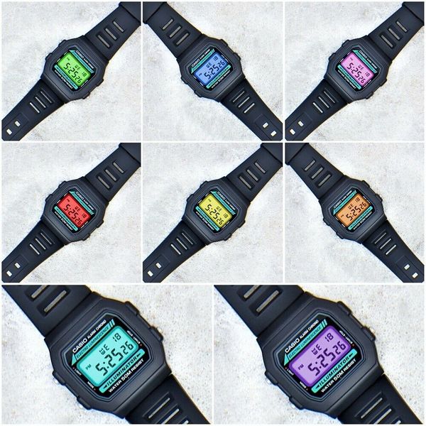 Casio Classic Illuminator Watch with Colour Screen Mod - 8 different ...