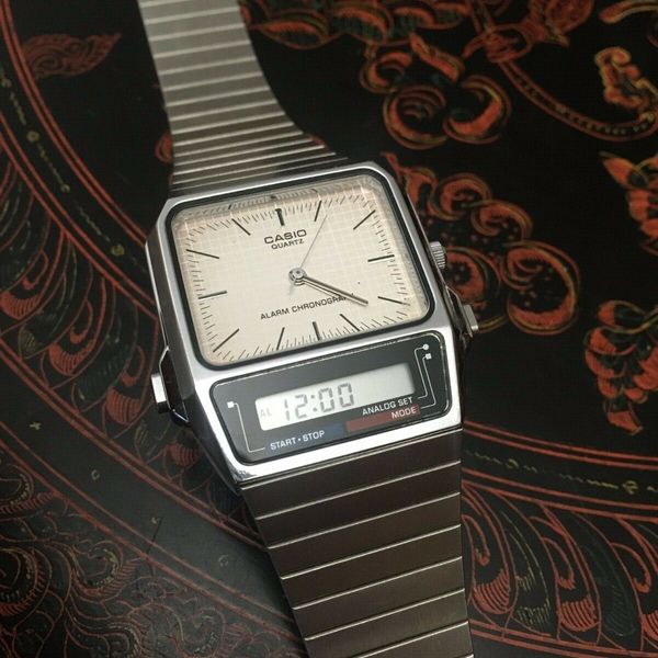 NOS Casio AQ-450 Mod 315 Stainless Steel Back And Bracelet Ana-Digi ...
