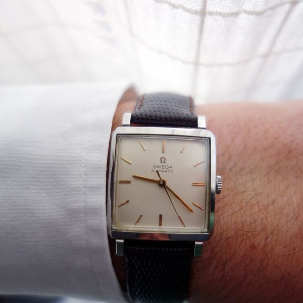 SOLD Rare Omega Automatic Square 1955 caliber 471 Stainless steel case ...
