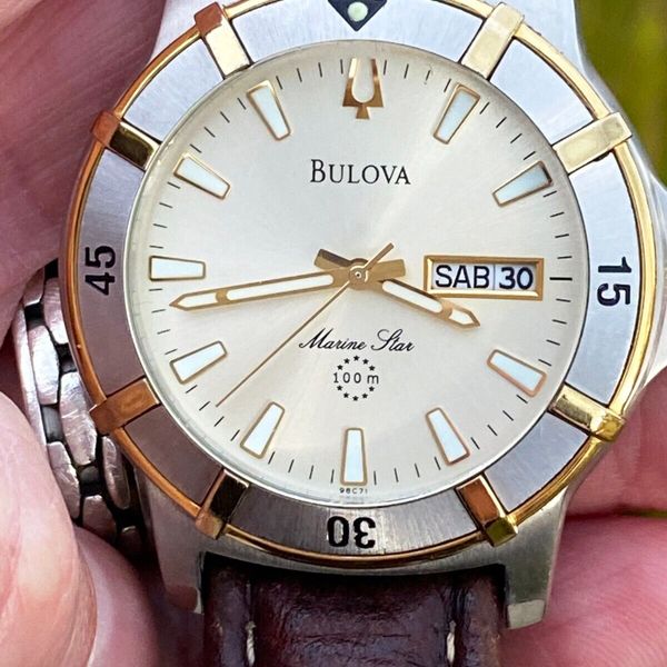 BULOVA MARINE STAR - MEN's Watch C937355 100M - Day/Date, Spanish ...