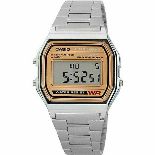 Casio A158WEA-9CF Men's Silver Classic Digital Bracelet Watch ...