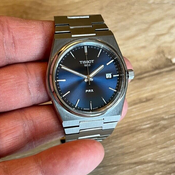 Tissot PRX Blue Dial Stainless Steel Quartz Watch. Warranty until 10/ ...