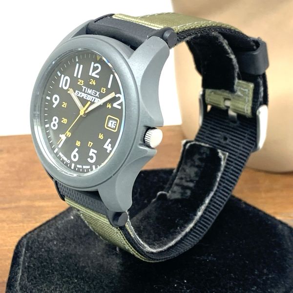 Timex Men's Watch T42571 Expedition Camper Indiglo Black Dial Gray ...