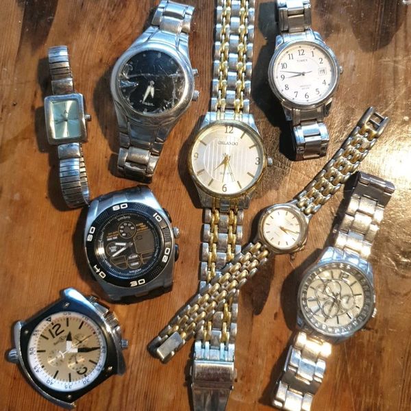 Job Lot Watches Fossil, Timex Indiglo, Constant, Umbro 8 Watch ...