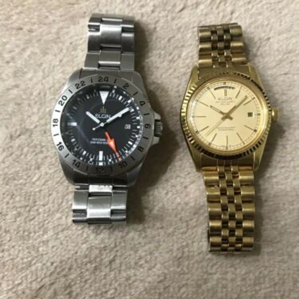 Elgin-Citizen 6M17 39mm McQueen 1655 Explorer GMT + Day-Date President ...