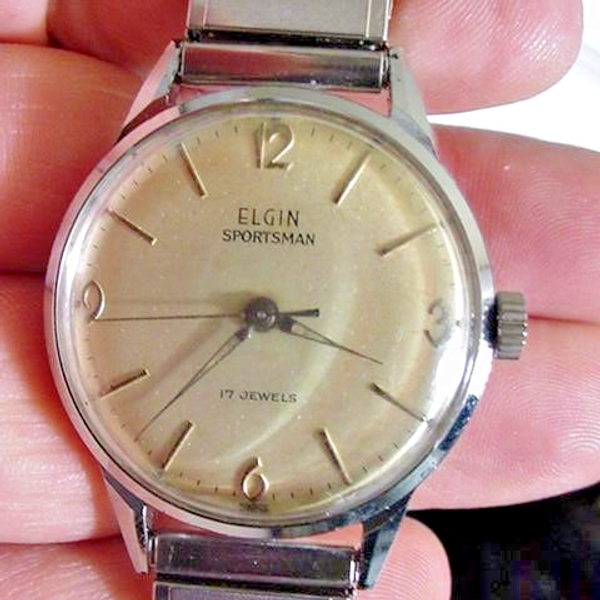 Swiss Vintage Elgin Sportsman 17 J Mens Mechanical Wind Up Men Watch C ...
