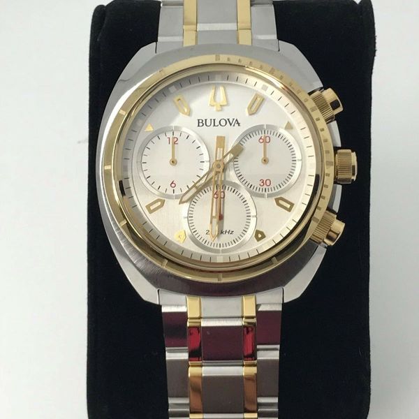 New Bulova 98A157 Men's CURV Two-Tone Chronograph Quartz Watch MSRP ...