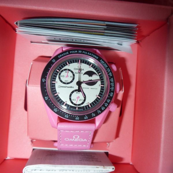 OMEGA x Swatch Moonswatch | Mission To The Pink Moonphase | WatchCharts ...
