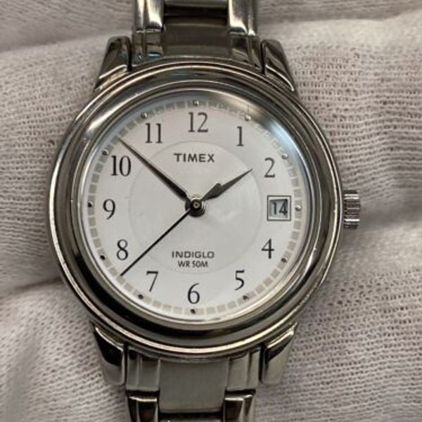 Timex Indiglo WR50M Stainless Steel Ladies Watch | WatchCharts Marketplace