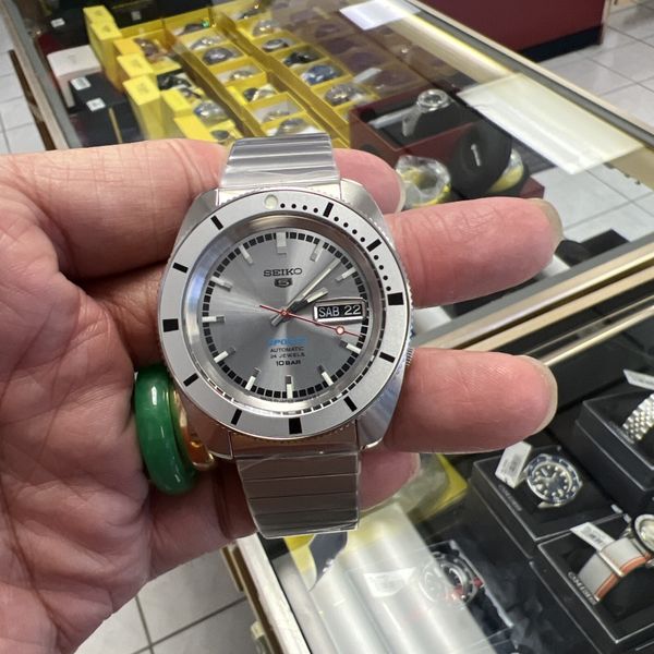 Seiko 5 Sports SRPL03 Stainless Steel Automatic Silver Limited Edition ...