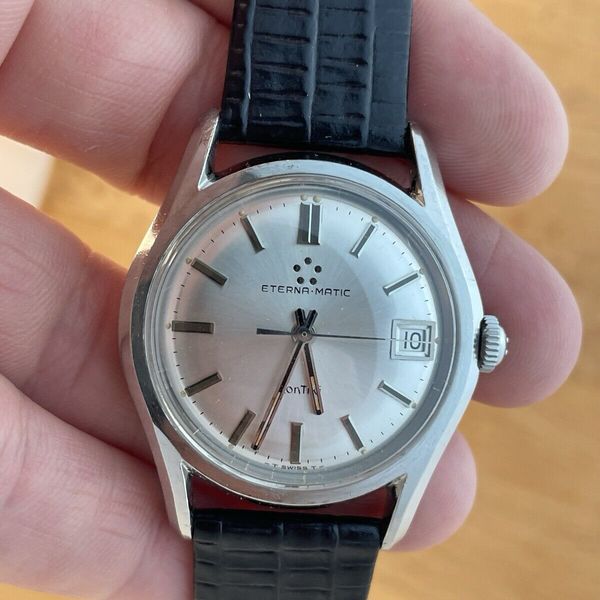 Orologio Eterna Matic Kontiki Vintage 34mm Automatico Anni 60 Acciaio ...