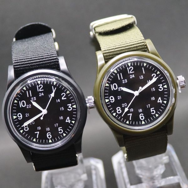 [NEW] Daiso Military Watch Set of 2 Olive & Black Hattori Seiko ...