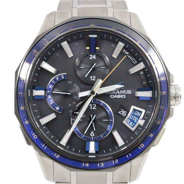 [Used] [Good Condition] Casio Oceanus Bluetooth equipped GPS hybrid radio solar men's watch ...