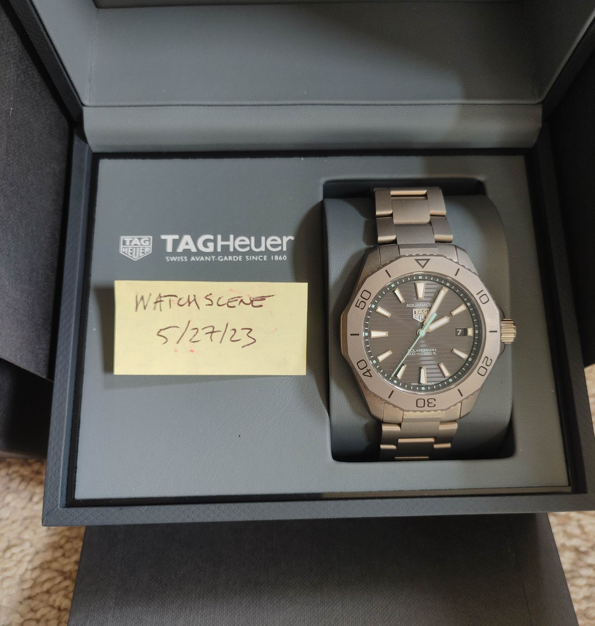 [WTS] Tag Heuer Aquaracer Solargraph - 40mm Full Titanium - first solar ...