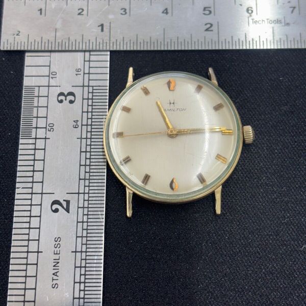 Vintage HAMILTON 10K Yellow RGP Men's 1950's Era Wrist Watch ...