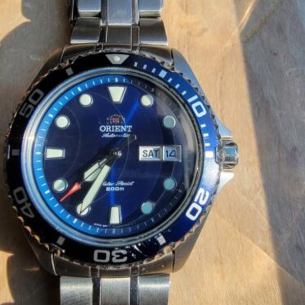 Orient Ray II, Automatic, 200m WR, Day/Date, Blue Dial, Diver Style ...