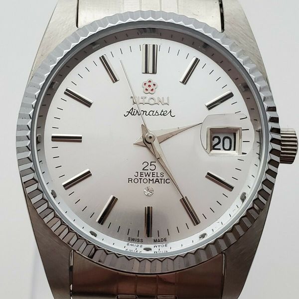 Vintage Titoni Airmaster 25J Rotomatic Date Swiss Men's Watch Cal. ETA ...