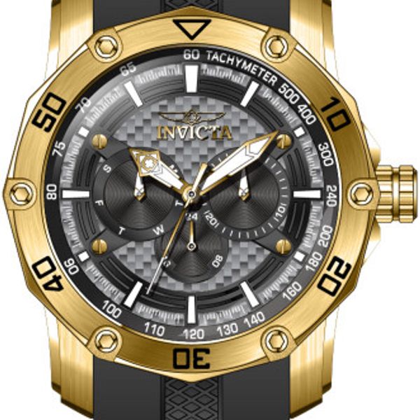 Invicta Men's 45744 Pro Diver Quartz Chronograph Grey Dial Black ...