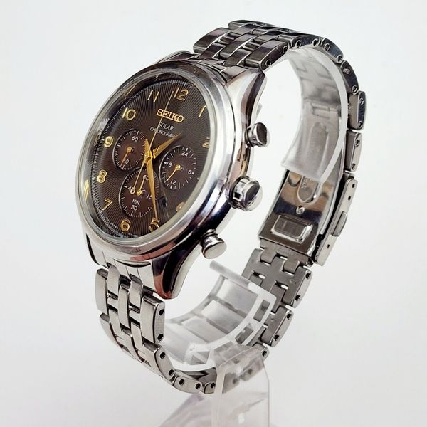 Men's SOLAR CHRONOGRAPH Watch SEIKO V175-0DX0 | WatchCharts Marketplace