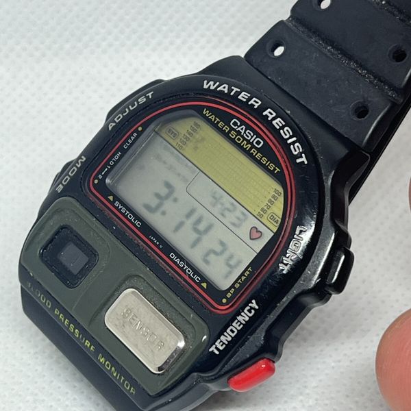 CASIO BP-100 Blood Pressure Monitor Digital Watch Orologio vintage 42mm ...