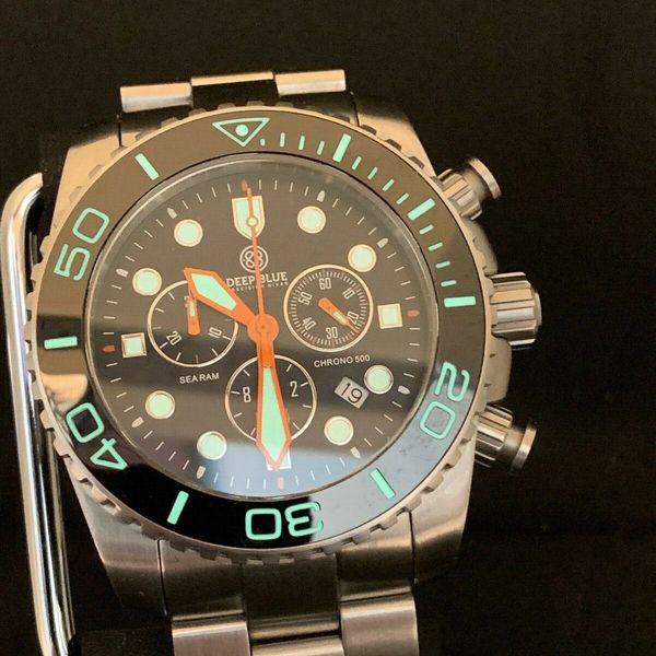 Deep Blue Sea Ram 500 Chrono / Rare lumed bezel | WatchCharts Marketplace