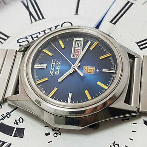 Vintage SEIKO Electronic ELNIX 0703-7020 Blue Dial Gents | WatchCharts ...