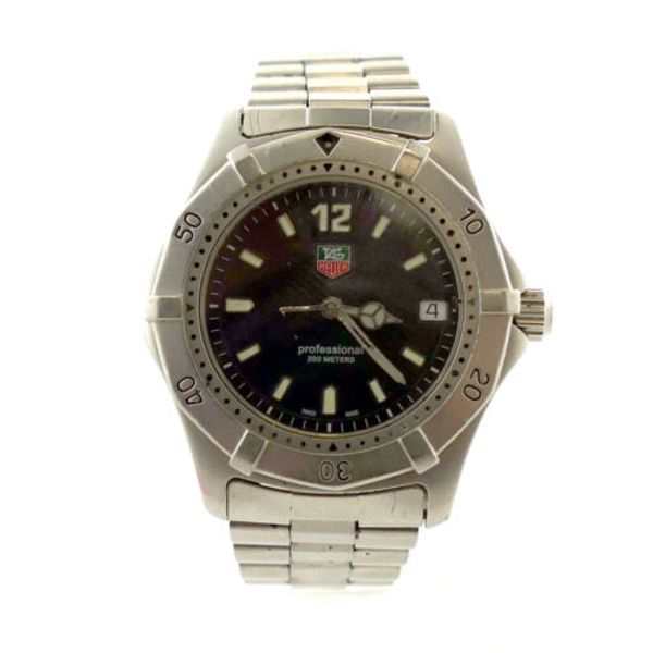 TAG HEUER 2000 SERIES PROF WK1110-1 BLACK DIAL 200M STAINLESS STEEL MENS WATCH | WatchCharts ...