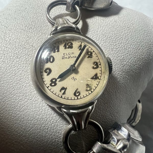 ELGIN Deluxe Antique ladies watch 1950s,dp, works great, manual Winding ...