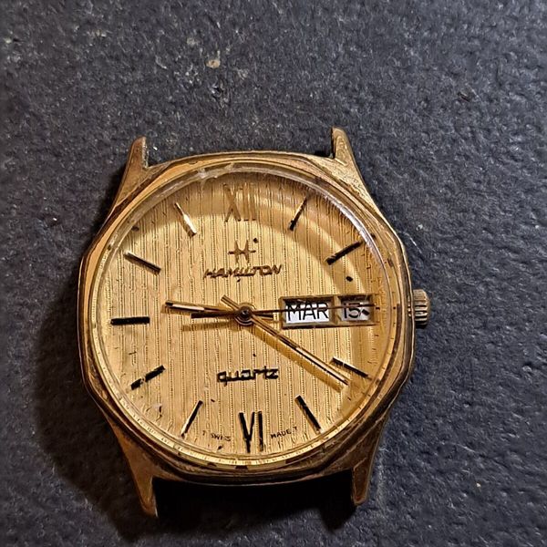 Vintage HAMILTON Quartz Day Date Watch Project 6 Jewels As Shown ...