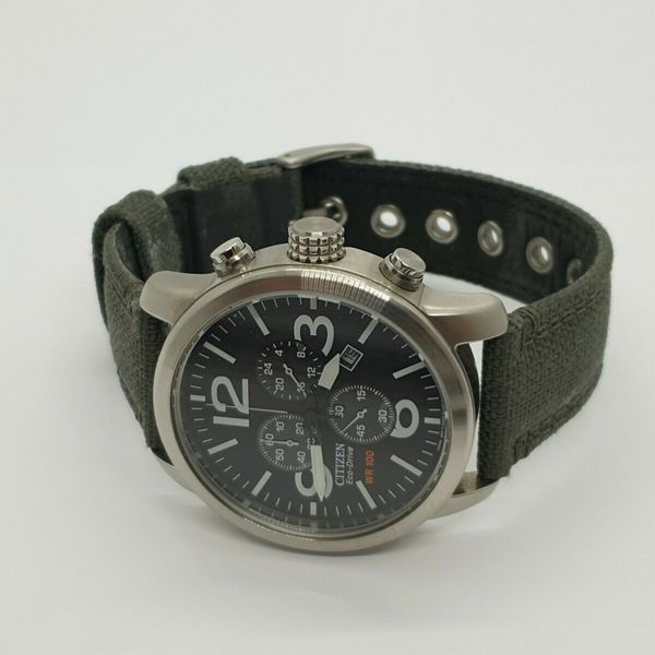 CITIZEN Eco-Drive Gents Solar Powered Watch Military H500-5078814 ...