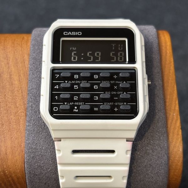 Casio Data Bank Digital Calculator Watch 3208 CA53W White Day/Date ...