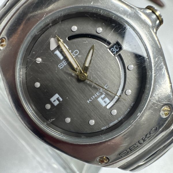 Seiko Kinetic Arctura 3M22-0D39 All Stainless Steel Mens Wristwatch ...