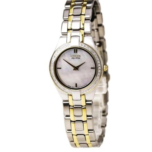 Citizen EG3154-51D Eco-Drive MOP Dial Women's Diamond Watch and box | WatchCharts Marketplace