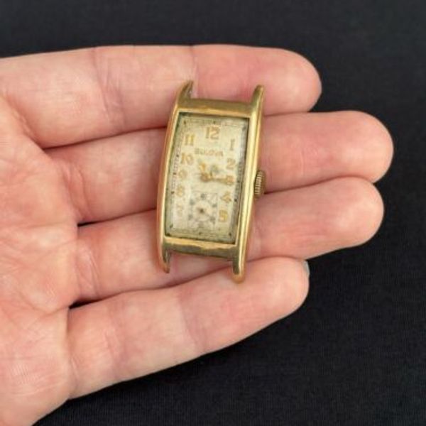 Vintage Bulova 7AP Menâ s 17 Jewels USA 10K GF Art Deco Watch - For ...