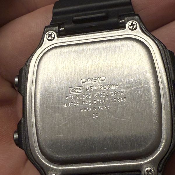 Casio AE1200WH-1AV, Men's Chronograph Watch, 100 Meter WR, Black Resin, Date,NEW | WatchCharts ...