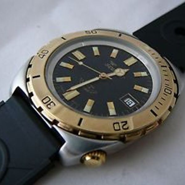 【送 料 無 料】 200mt vintage squale quartz watch, original model from 197080 ...