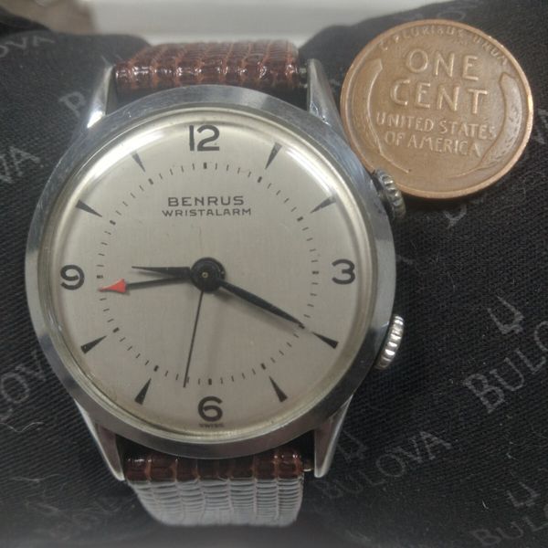 Working Vintage Benrus Wrist Alarm DS 15 Mens Manual Watch ...