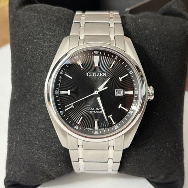 CITIZEN Eco-Drive Titanium Black Dial 42 mm Men's Watch - AW1248-80E ...