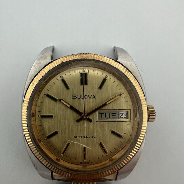 1976 Vintage Bulova N6 DayDate Automatic Watch, Stainless Steel ...
