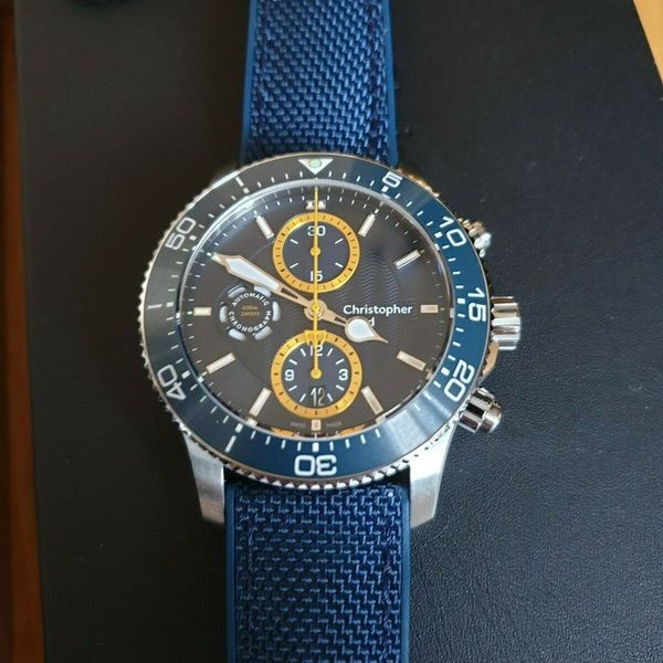 Christopher Ward C60 Trident Chronograph Pro 600 Automatic Watch 43mm ...