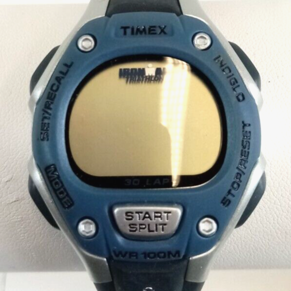 Vintage Timex WR 100M Ironman Watch - Blue/Silver | WatchCharts Marketplace