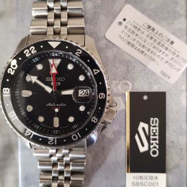 Seiko 5 Sports Men's Black GMT Watch SBSC001 Made In Japan - SSK001 ...