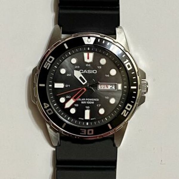 Casio MTP-S110-1AV, Men's Solar Watch, 100 Meter with 4 Nato Straps ...