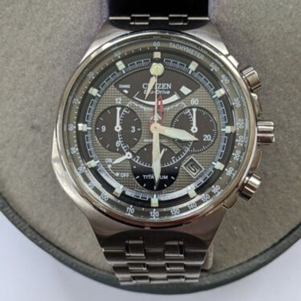 Mens Citizen Eco-Drive Titanium Chronograph Calibre 2100 Watch E210-S030919 | WatchCharts ...