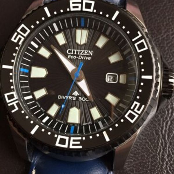 CITIZEN Eco Drive 300m Divers Watch E168-5070830 Boxed With Blue ...