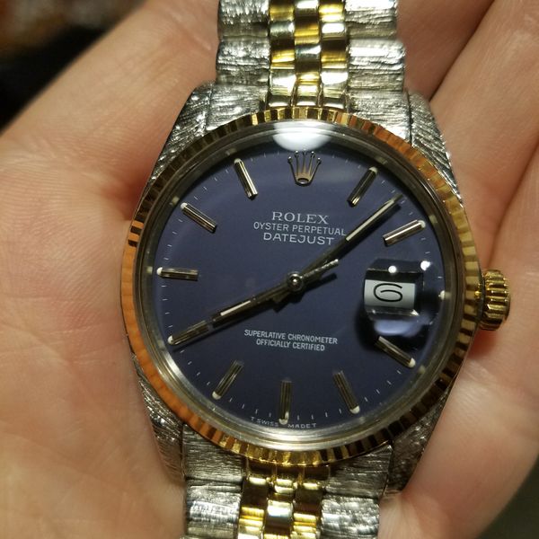 WTS 80s Era Rolex Datejust Custom Bark Engraving 36mm Matte Dial, Just ...