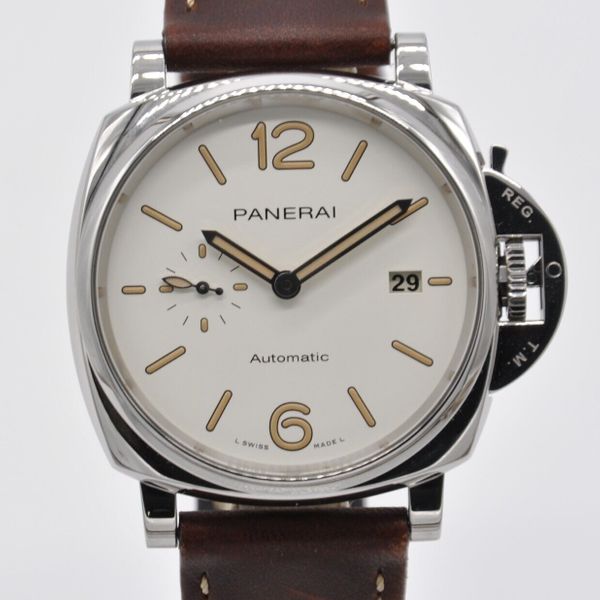 Panerai Luminor Due 42mm White Steel PAM01046 Automatic PAM1046 Strap ...