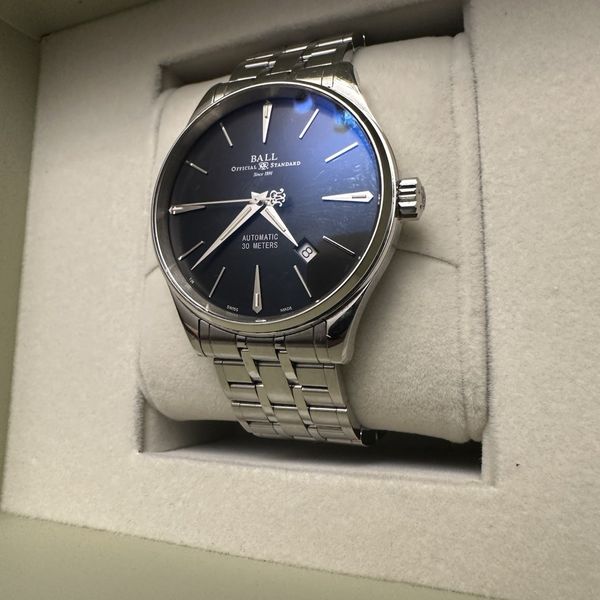 Ball Trainmaster Legend NM3080D Steel 40 mm Black Dial Automatic Men's ...