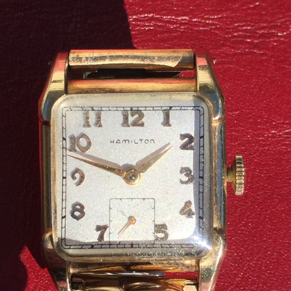 FS Vintage Hamilton 10K Gold Filled Tank Watch Lovely Dial $75 ...