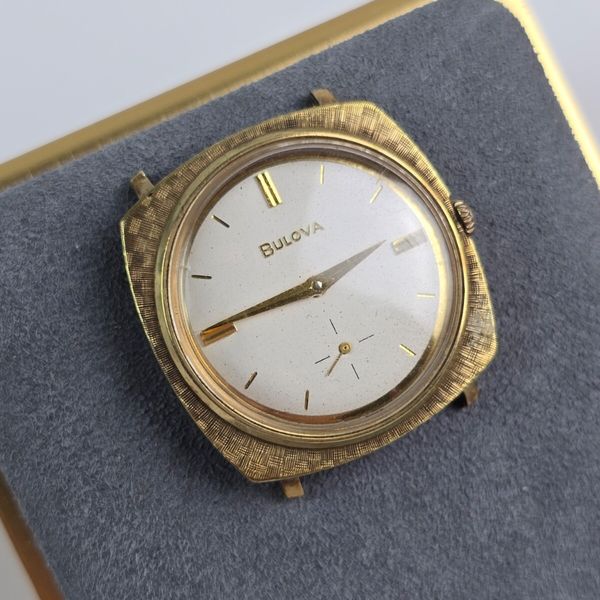 Vintage Bulova 1960s Men's Pure White Dial Men's Watch Sub dail - not ...